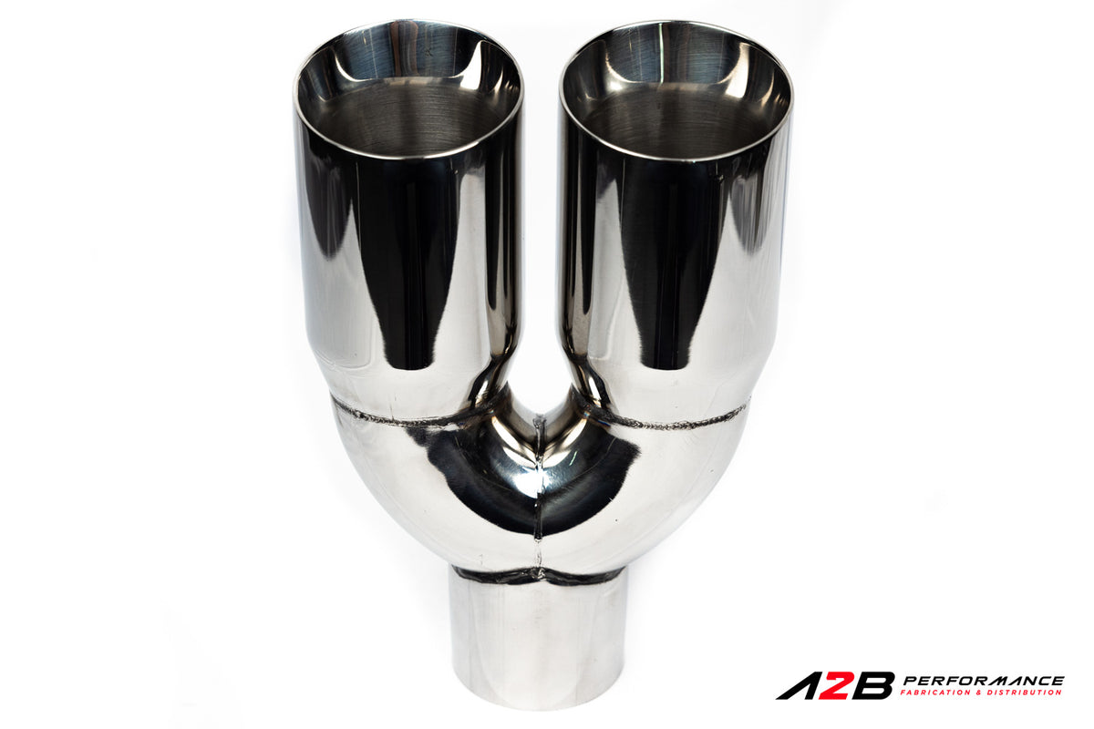 Exhaust Tips | Double Chrome Dual Wall Angle Cut 2.5"ID 2x3''OUT — A2B ...